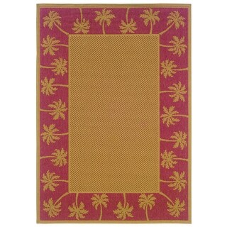 Longjumeau 6' 3" X9' 2" Outdoor/Casual Border Outdoor Abstract Area Rug ...