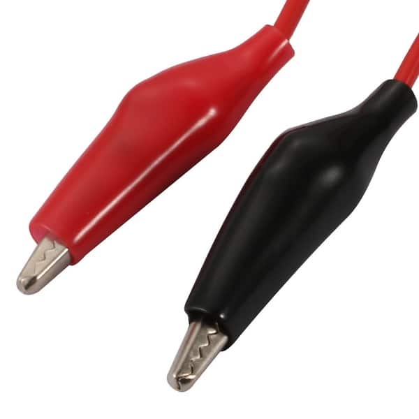 4 Pairs Double Alligator Connector Cable Jumper Wire Test Leads 1m ...