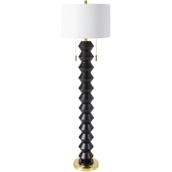 Zona Geometric Modern Floor Lamp - 62"H x 17"W x 17"D - Bed Bath ...