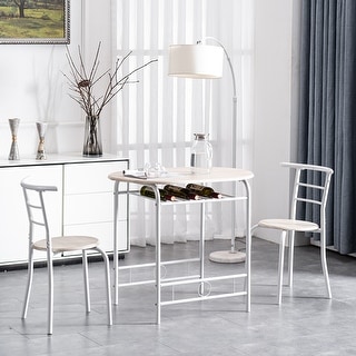 Oak PVC Baking Lacquer Couples Bending Back Breakfast Table Dining Set ...