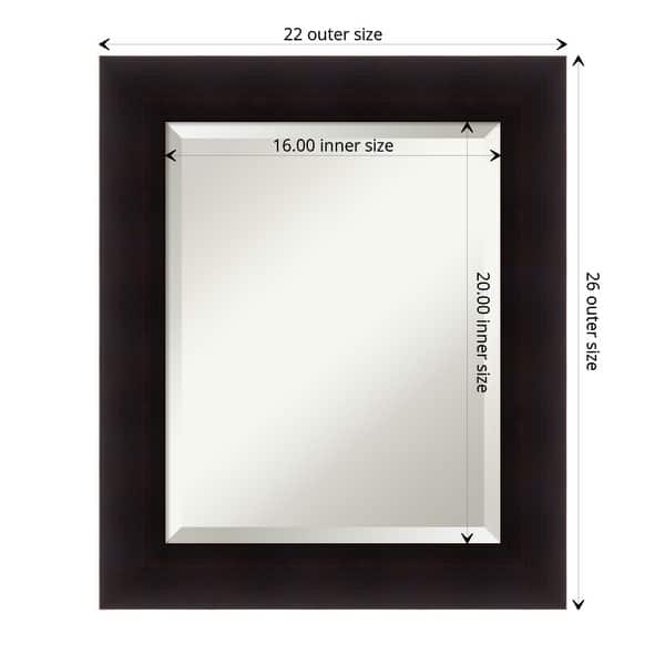 Beveled Wood Wall Mirror - Portico Espresso Frame - Bed Bath & Beyond ...