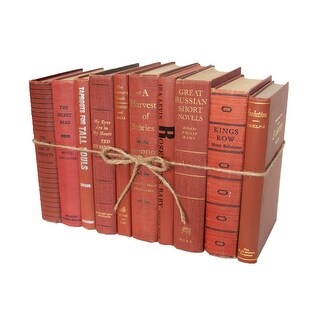 Decorative Books - Vintage Sienna Book Bundle - 1 Foot of Red Books ...