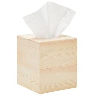 Unfinished Wood Tissue Box Cover with Slide-Out Bottom - Natural - Bed ...