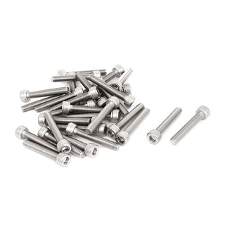 30 Pcs M6x35mm Stainless Steel Socket Cap Head Hex Screw Bolts 1mm ...