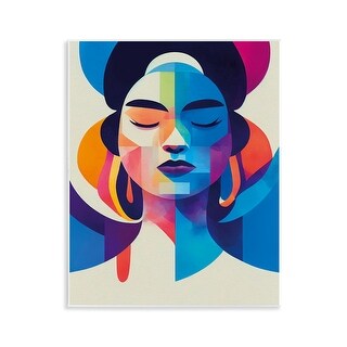Stupell Bold Hue Woman's Face Wall Plaque Art Design By Incado - Bed ...