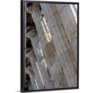 "Close up of greek columns" Black Float Frame Canvas Art - Bed Bath ...