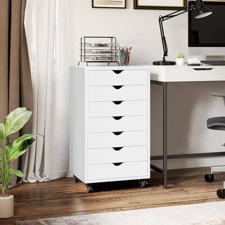 Moasis 7-Drawer Mobile File Cabinet with 4 Wheels Home Office Storage ...