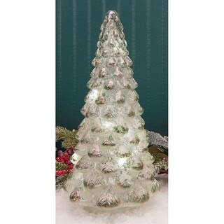 Seasonal Abode Glass Pine Tree with LED Lights - 13" - Bed Bath ...