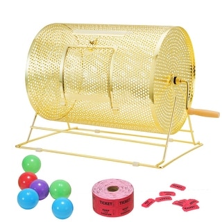 Raffle Drum, Holds 5000 Tickets or 200 Ping Pong Balls, Metal Lottery ...