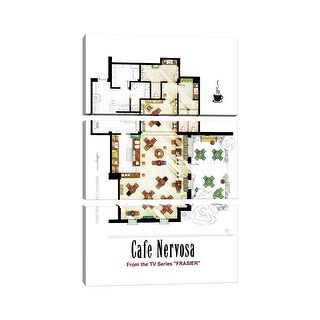 iCanvas "Floorplan Of Cafe Nervosa From Frasier" by TV Floorplans ...