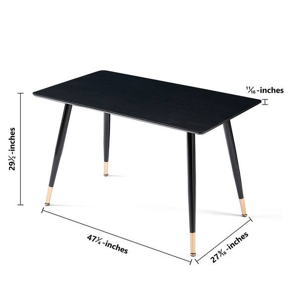 Modern Rectangular MDF Dining Table with Metal Leg - Bed Bath & Beyond ...