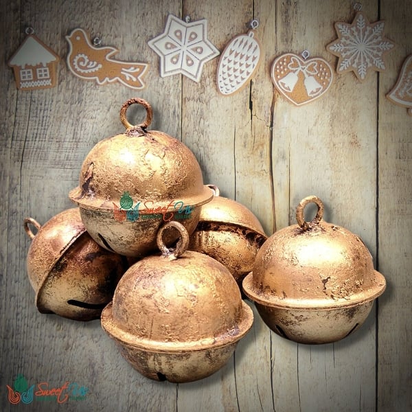 6pcs Antique Sleigh Bells, Rustic Vintage Jingle Bells for Home - 2 in ...
