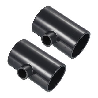 2Pcs UPVC 2" to 1/2" Reducing Tee Pipe Fitting T Shape Socket Connector ...