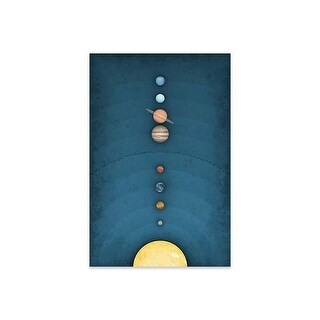 Solar System on Blue I Print On Acrylic Glass by GetYourNerdOn - Bed ...