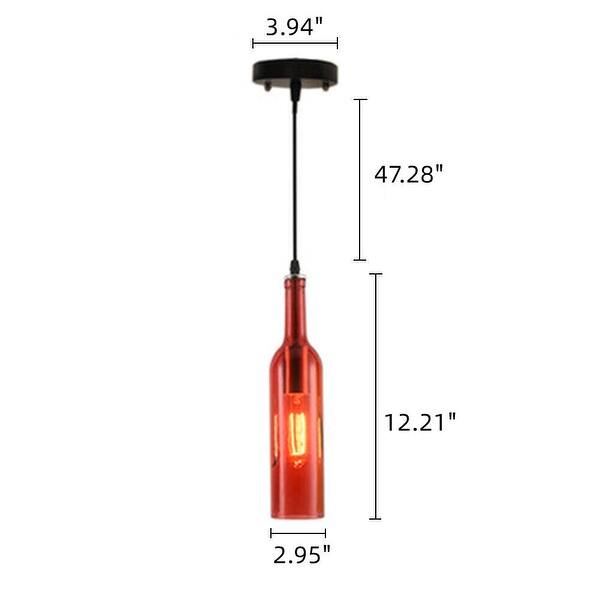 8-Light Colorful Creative Beer Bottle Glass Pendant Light - 47in - On ...