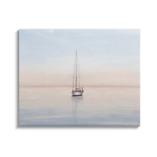 Stupell Tranquil Boat Sunset Reflection Stretched Canvas Wall Art ...