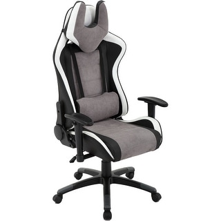 Hanover Commando Ergonomic Gaming Chair in Black, Grey, White - Bed ...