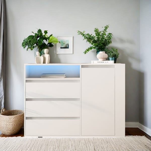 Free Standing Sofa Side Storage Cabinets with LED for Dinning Room ...