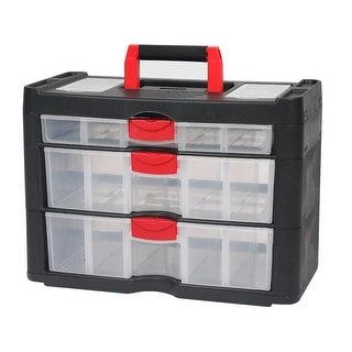 Drawer Hardware Organizer 15.4"x8.1"x11.4" 3-Drawer Tool Storage Box ...