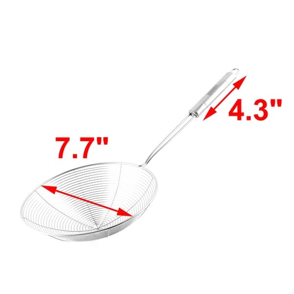 Restaurant Kitchen Stainless Steel Mesh Skimmer Strainer Ladle 19.5cm ...