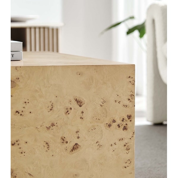 Penrod Mid-Century Burl Wood Square Coffee Table - Bed Bath & Beyond ...