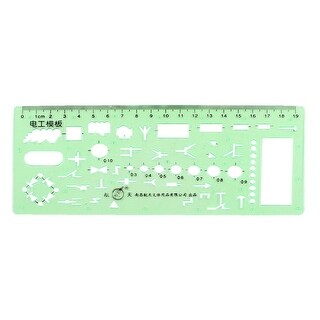 Plastic Stationery Diagrammer Electrican Template Ruler 0-19cm ...