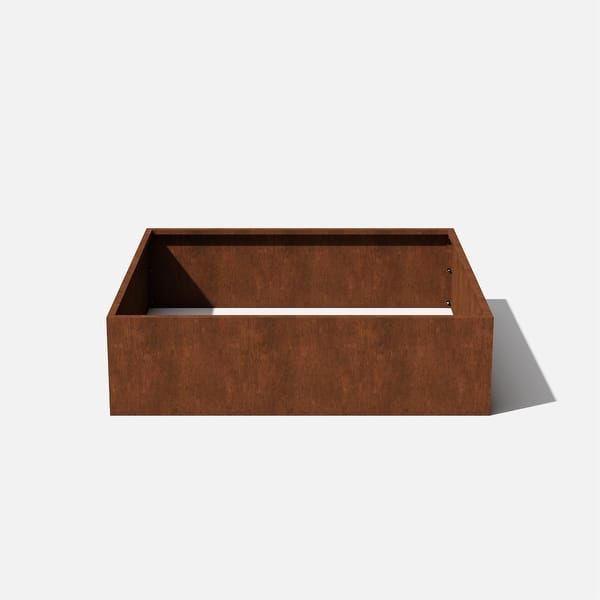 Veradek Metallic Series Corten Steel Raised Garden Bed - Bed Bath ...
