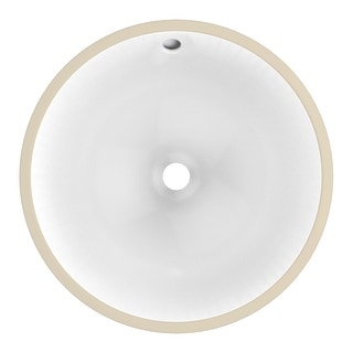 16-in. W 16-in. D CUPC Certified Round Undermount Sink In White Color ...