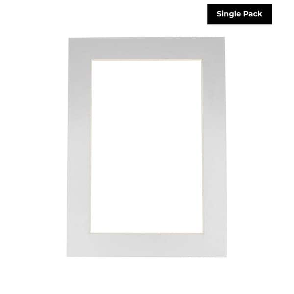 8.5x11 Mat for 11x17 Frame - Precut Mat Board Acid-Free Metallic Silver ...