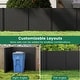 Costway Outdoor 48"L x 48"H PVC Privacy Fence Panels with Metal Ground ...