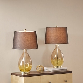 Maribeth Vintage Casual Sage Table Lamp - Set of 2 - 14"W x 9"D x 28"H ...