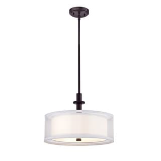 Dolan Designs 1274 Double Organza 3-Light 16" Wide Pendant with Fabric ...