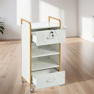 Storage Trolley Cart with Lockable Rolling Wheels and 3 Hair Dryer ...