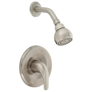 PROFLO 1.75 GPM Single Function Shower Head with Single Handle Valve ...