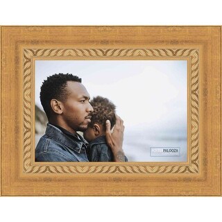 30x36 Traditional Gold Complete Wood Picture Frame with UV Acrylic ...