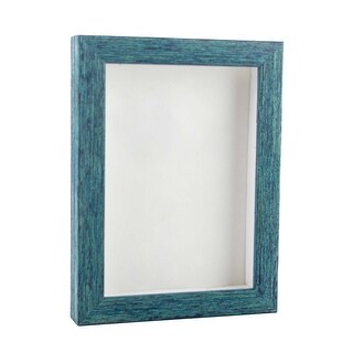 24x30 Shadow Box Frame Blue Wood | 1" Usable Display Depth | Includes a ...