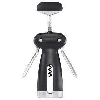 OXO Non-stick SteeL Winged Corkscrew with Removable Foil Cutter - Black ...