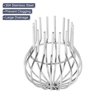 1Pcs Gutter Guard, 5 Inch 304 Stainless Steel Down Pipe Gutter - Silver ...