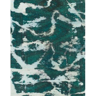 Ahgly Company Machine Washable Abstract Medium Aqua Marine Green Area ...