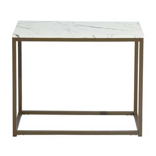 Modern Open Rectangular Wood Side End Accent Table Living Room Storage ...