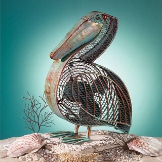 16.5" Unique Hand Sculpted Pelican Table Top Figure Fan - Bed Bath ...