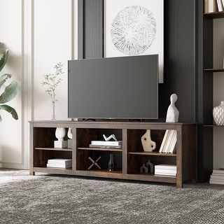 Durable & Sturdy 70.8" TV Stand with 6 Storage Compartments & 1 Shelf ...