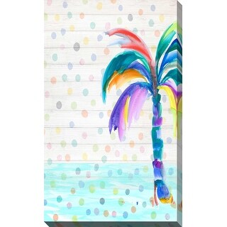 "Funky Palm on Dots I" Print on Canvas - Bed Bath & Beyond - 36038609