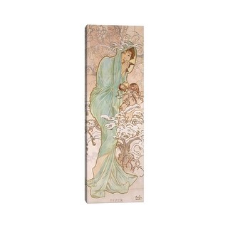 iCanvas "Winter (Hiver), c.1896" by Alphonse Mucha Canvas Print - Bed ...