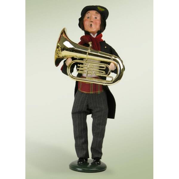 14" Decorative Musical Family Man with Tuba Christmas Table Top Figure ...