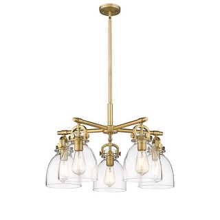Innovations Lighting Newton Bell - 5 Light 7" Stem Hung Chandelier ...