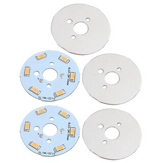 5pcs 44mm Dia 3W 6 LEDs 5730 SMD Warm White LED Ceiling Light Aluminum Board - Bed Bath & Beyond ...