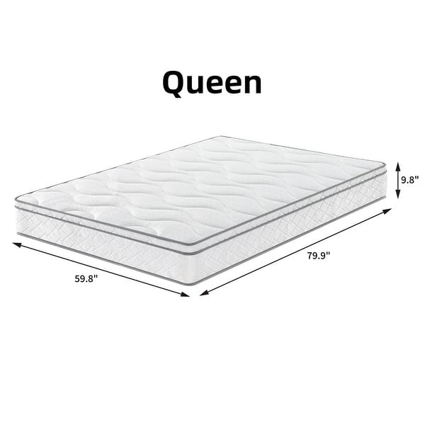 Queen Adjustable Bed Frame and Gel Memory Foam Mattress Set 10" - Bed ...