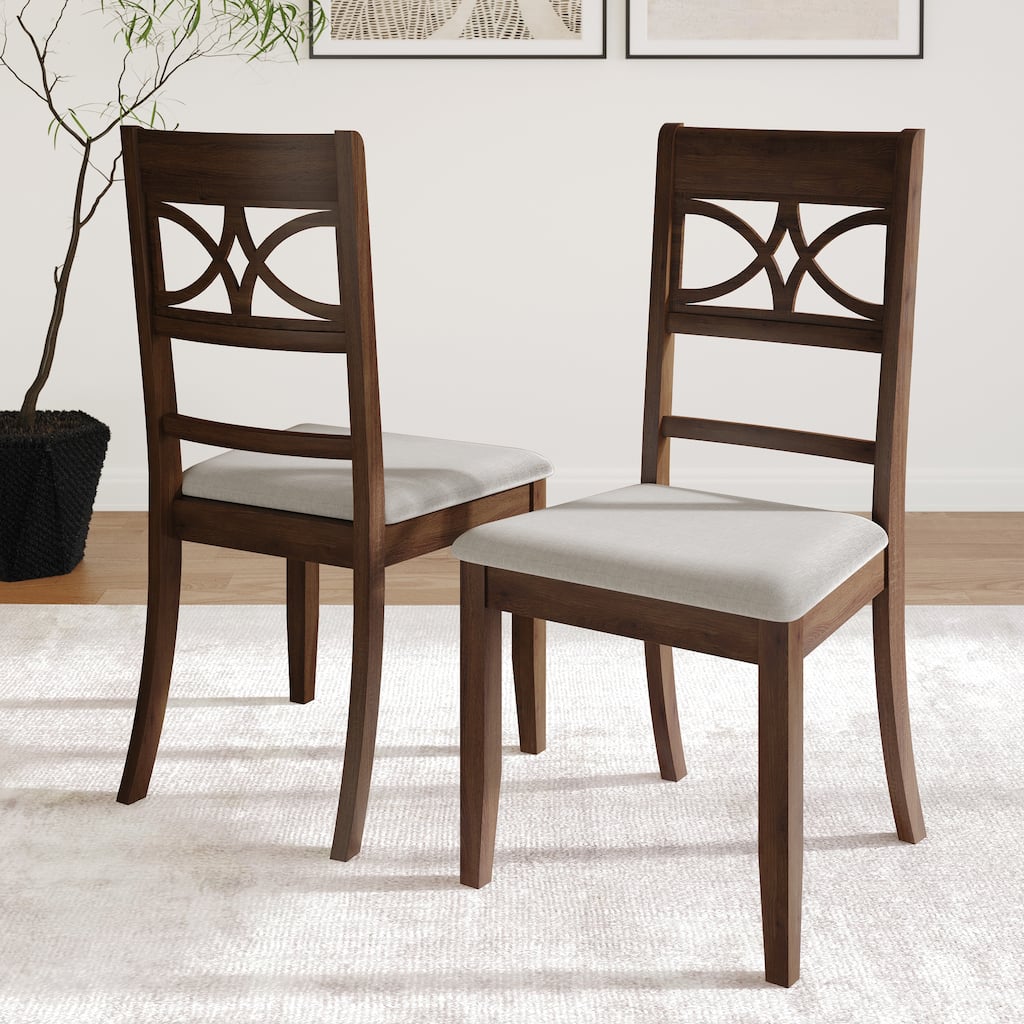 CraftPorch Farmhouse Style Wooden Dining Chairs (Set of 2) - Overstock ...