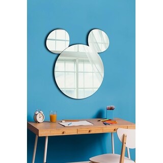 Mickey Mouse Plexiglass Wall Mirror - Self Adhesive Shatterproof Mirror ...